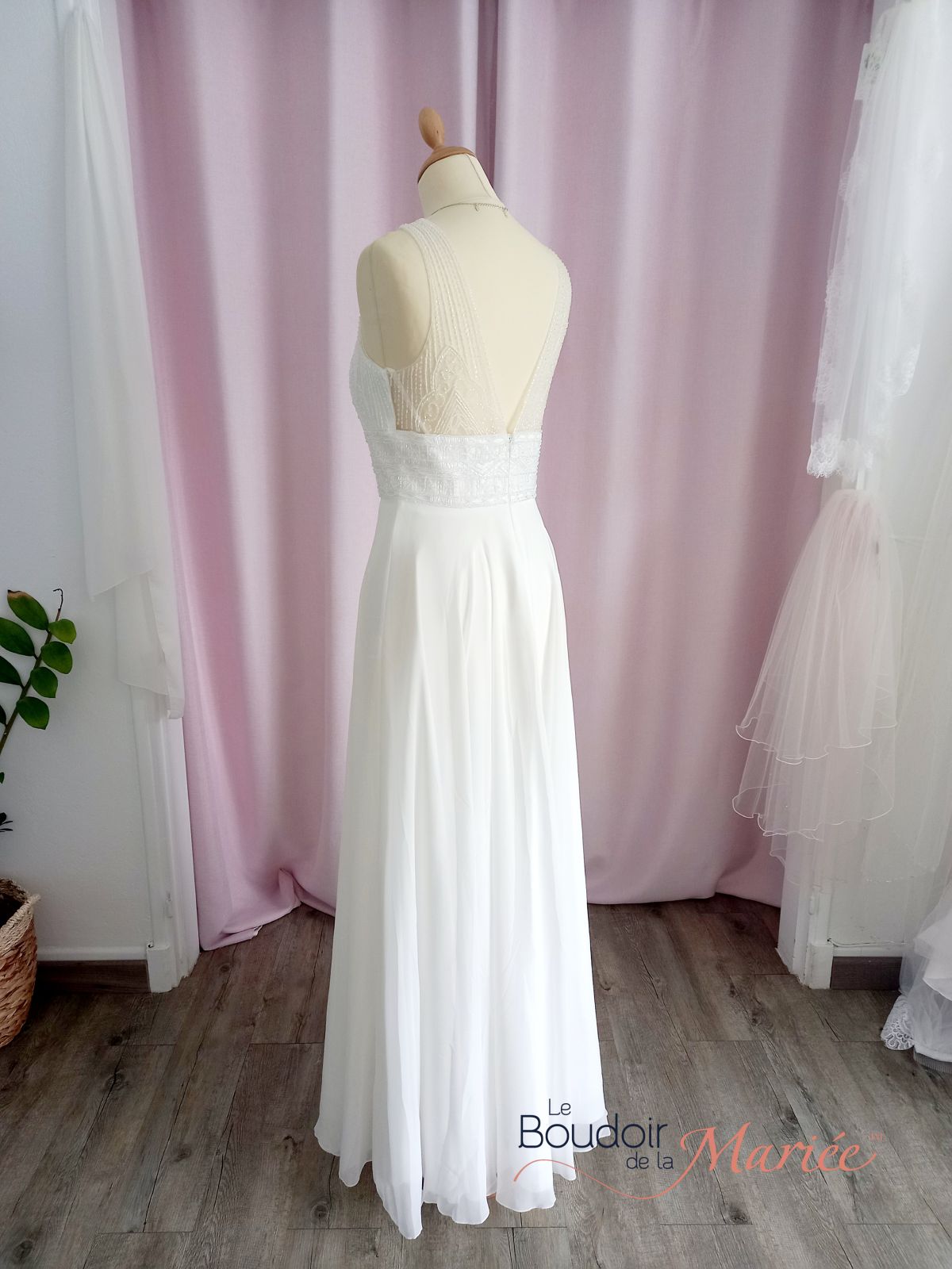 08-4112-CR (Dos Nu) "Lilly" - Le Boudoir de la Mariée